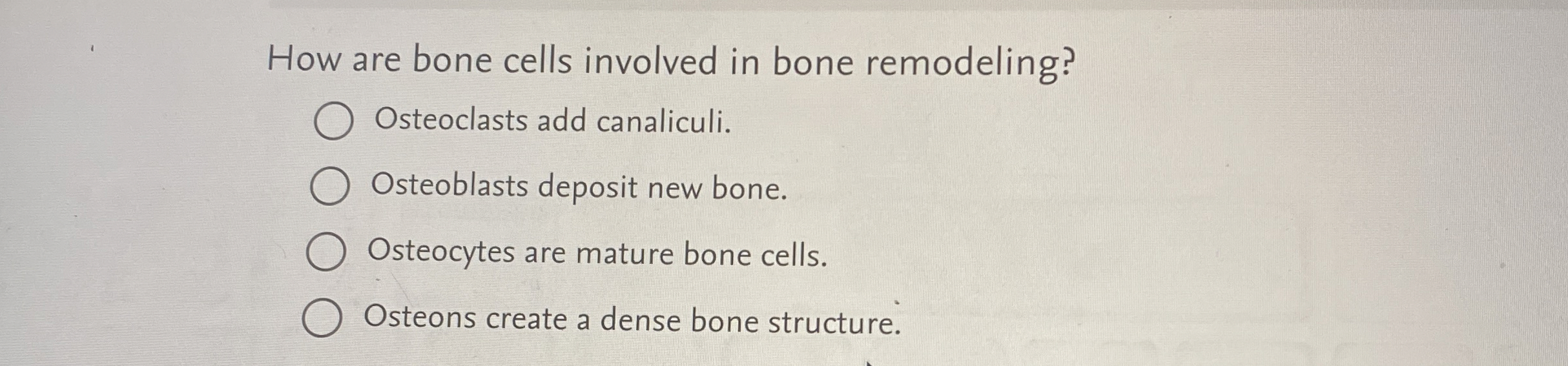 Solved How are bone cells involved in bone | Chegg.com