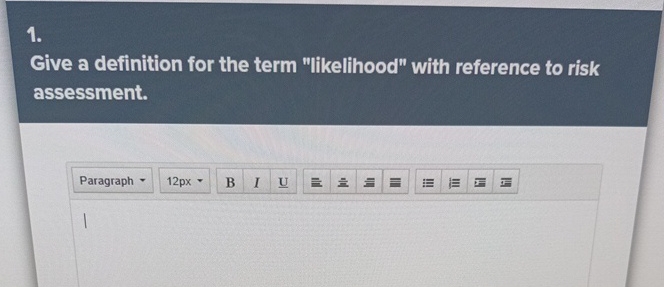 Solved Give a definition for the term "likelihood" with | Chegg.com