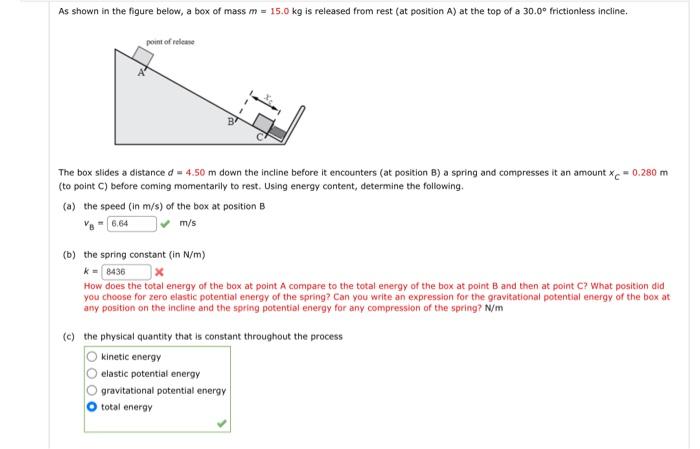 Solved As shown in the figure below, a box of mass m=15.0 kg | Chegg.com