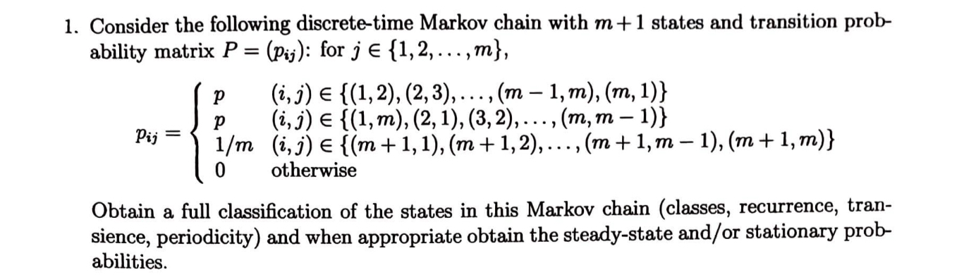 Solved Consider the following discrete-time Markov chain | Chegg.com