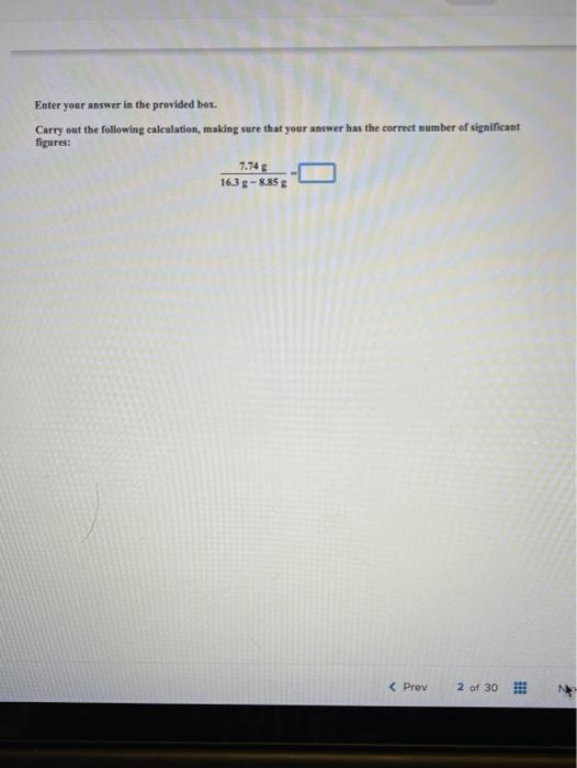 Solved Enter your answer in the provided box. Carry out the | Chegg.com