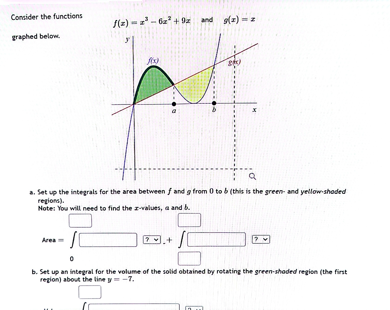 Solved Consider the functionsf(x)=x3-6x2+9x ﻿and | Chegg.com