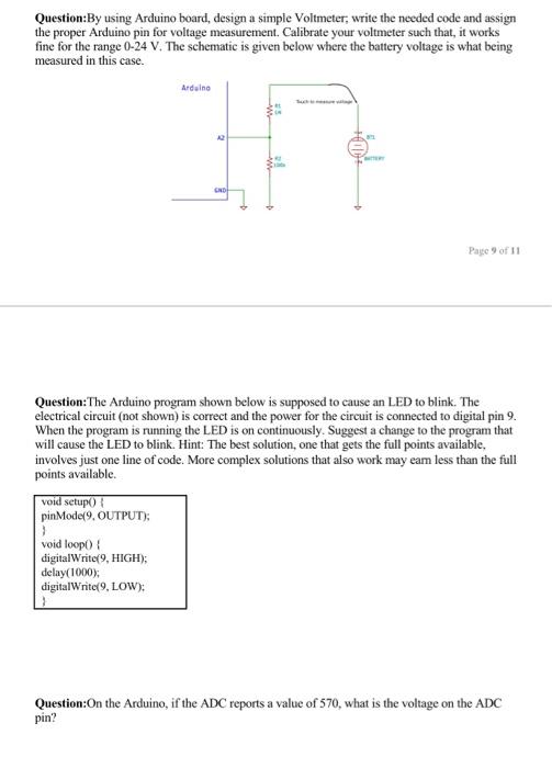 Solved Question:By using Arduino board, design a simple | Chegg.com