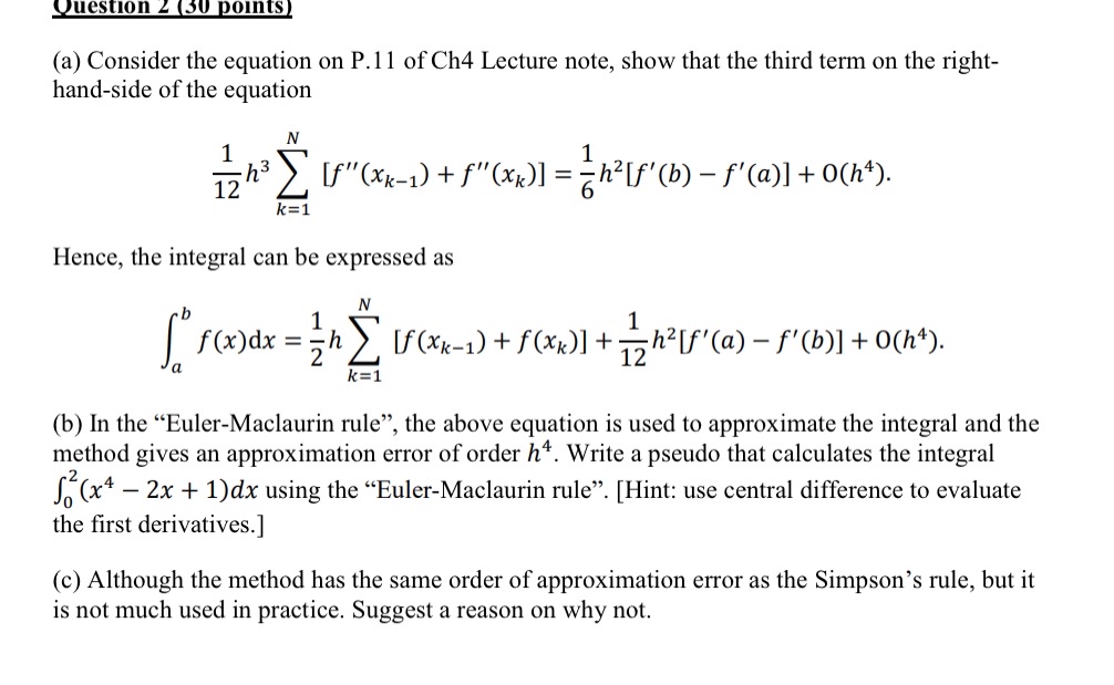 Solved APPROXIMATION ERROR OF TRAPEZOIDAL RULEConsider the | Chegg.com