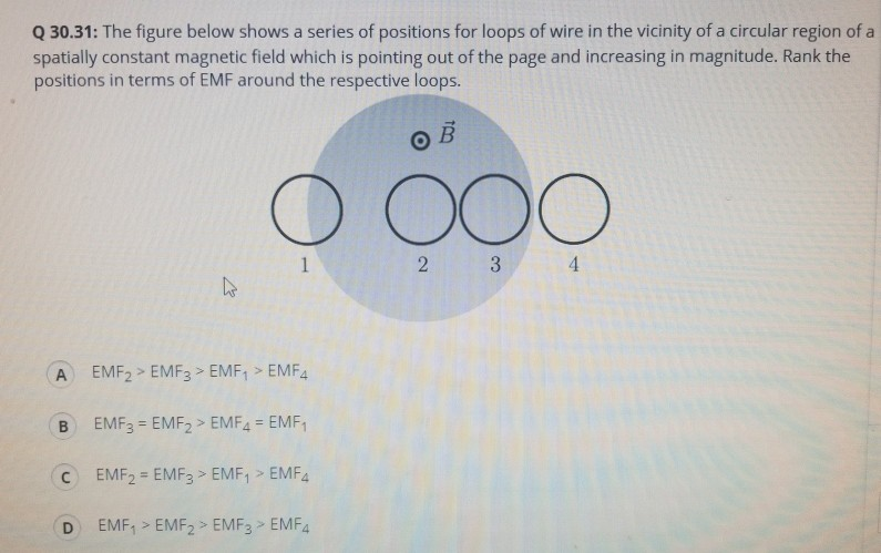 Solved Q 30.31: The figure below shows a series of positions | Chegg.com