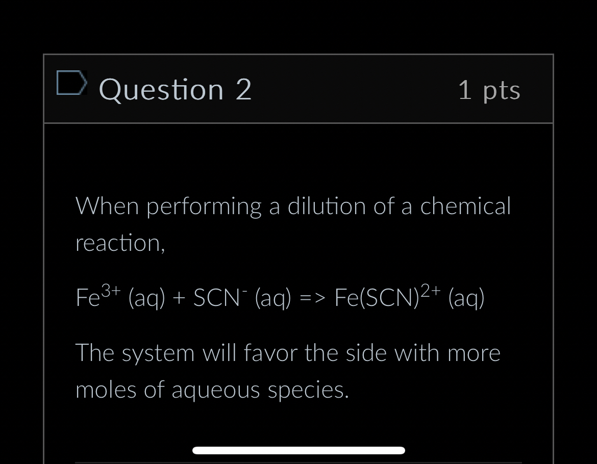 Solved Question 21 ﻿ptsWhen performing a dilution of a | Chegg.com