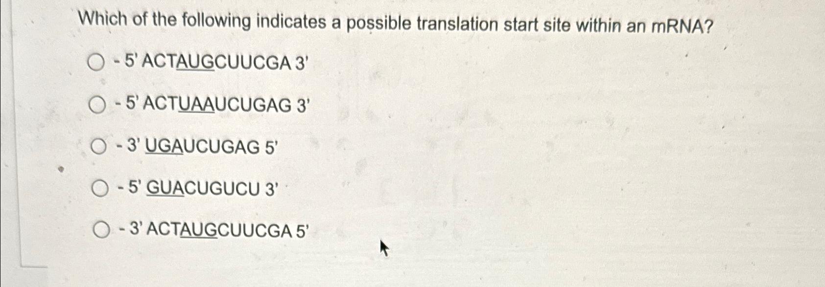 Solved Which of the following indicates a possible | Chegg.com
