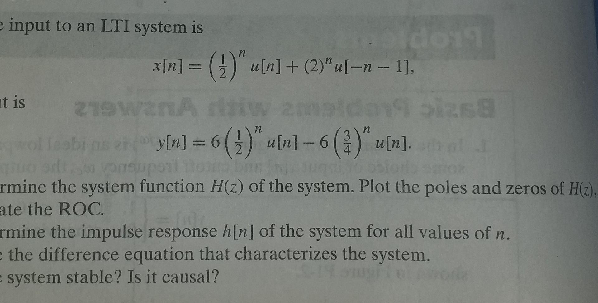 Solved e input to an LTI system is don x[n] = (-)" u[n] + | Chegg.com