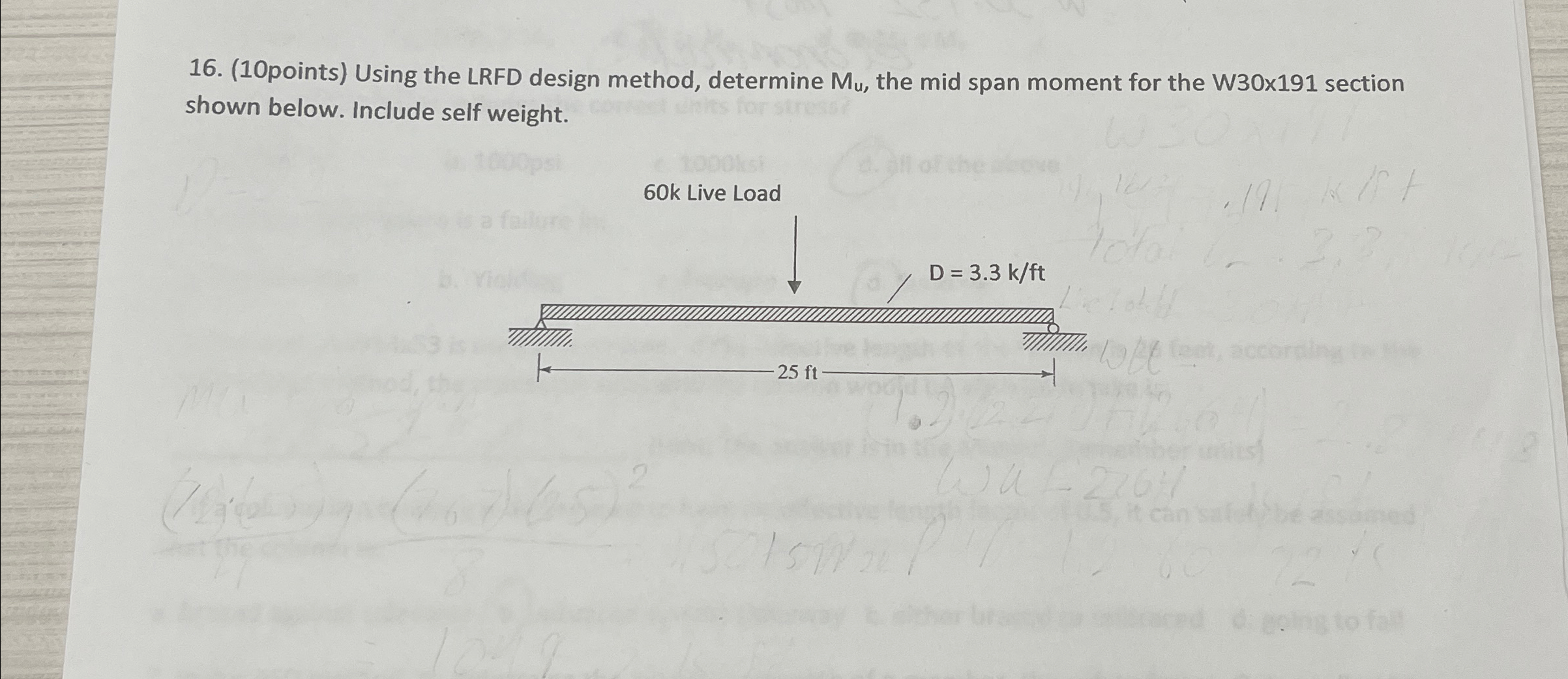 Solved (10points) ﻿Using the LRFD design method, determine | Chegg.com