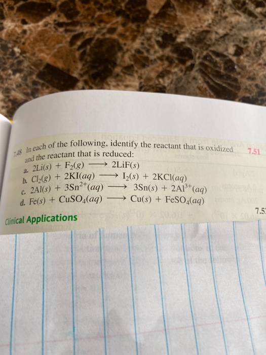 Solved 218 In each of the following, identify the reactant | Chegg.com