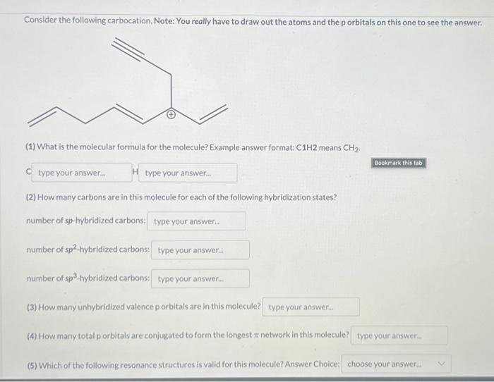 Solved Consider the following carbocation. Note: You really | Chegg.com