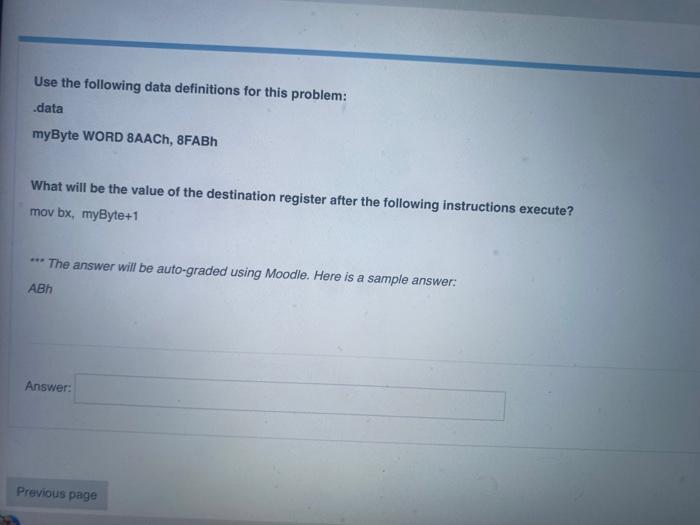 Solved Use the following data definitions for this problem: | Chegg.com