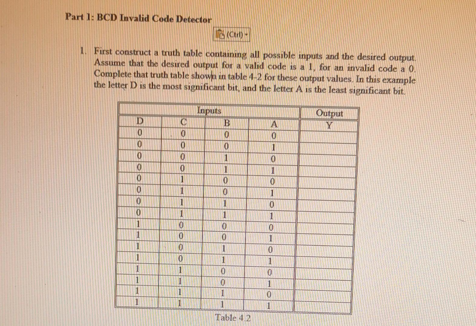 Solved 1. First construct a truth table containing all | Chegg.com
