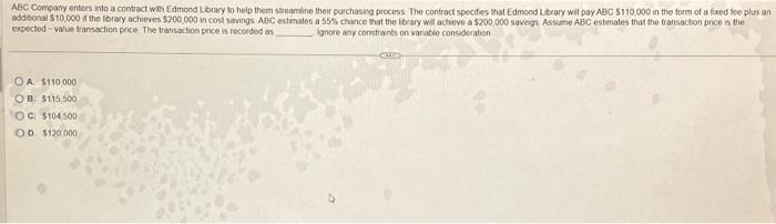 Solved ABC Company enters into a contract whI Edmond Lorary | Chegg.com