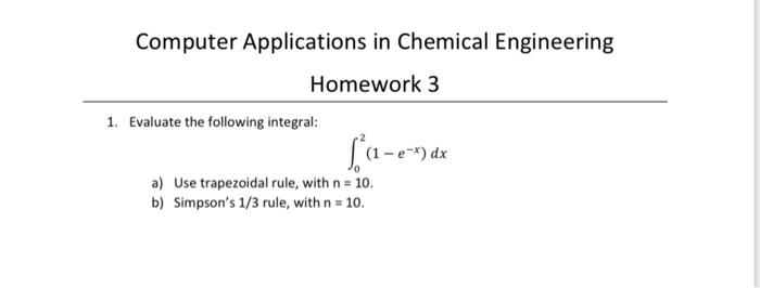 Solved Computer Applications in Chemical Engineering | Chegg.com