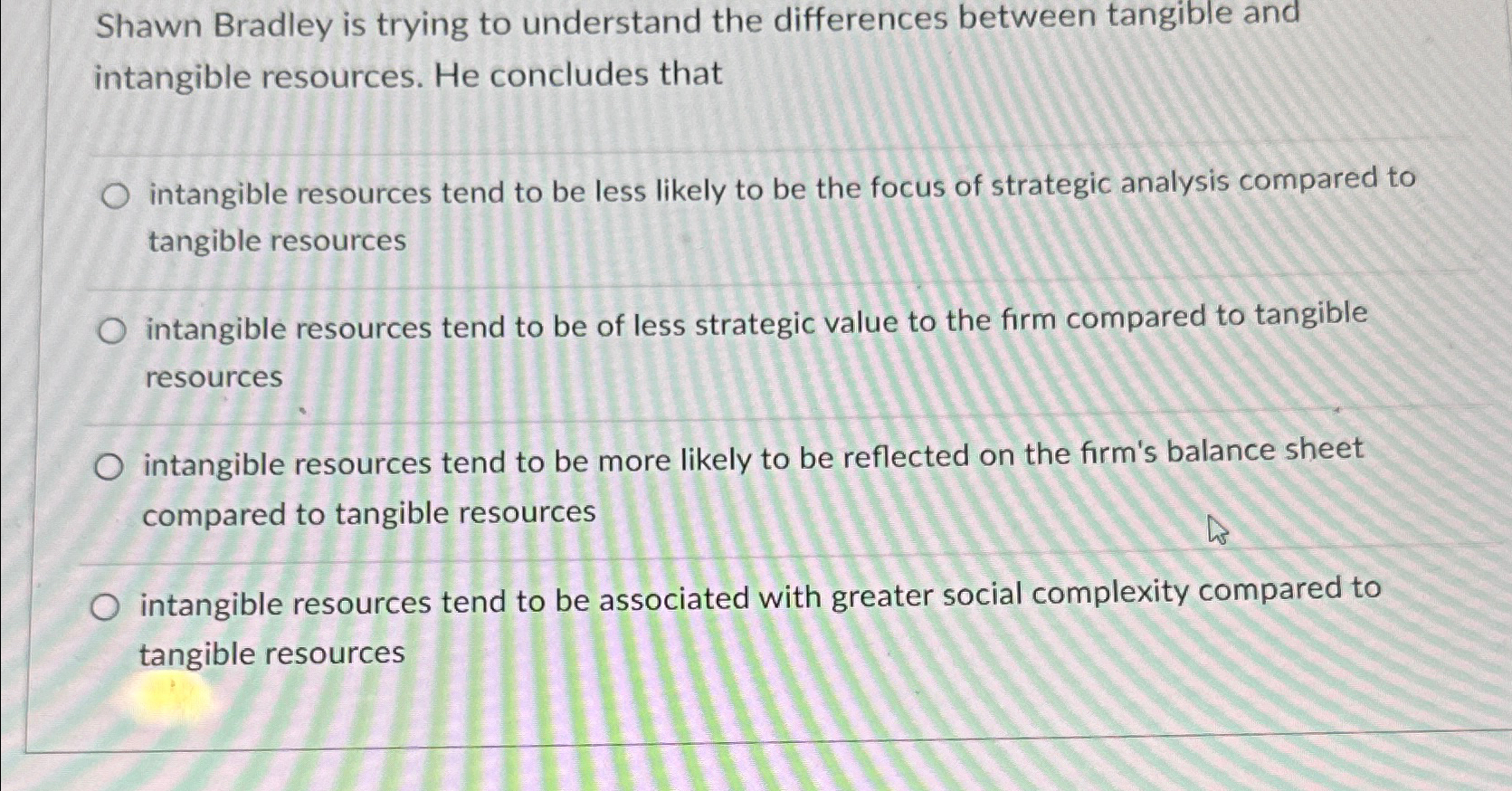 Solved Shawn Bradley is trying to understand the differences | Chegg.com