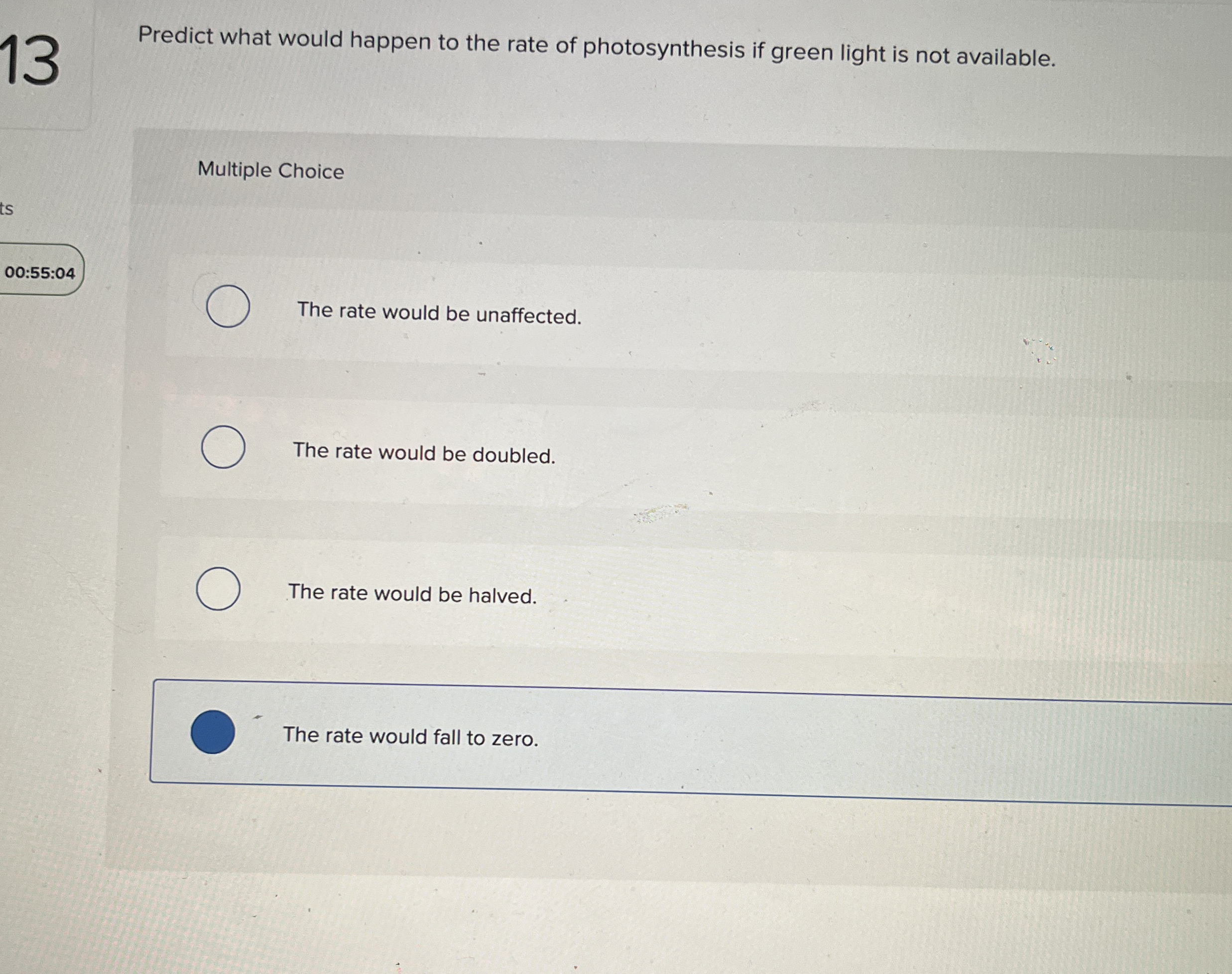 Solved 13Predict what would happen to the rate of | Chegg.com