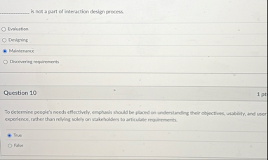 Solved is not a part of interaction design | Chegg.com