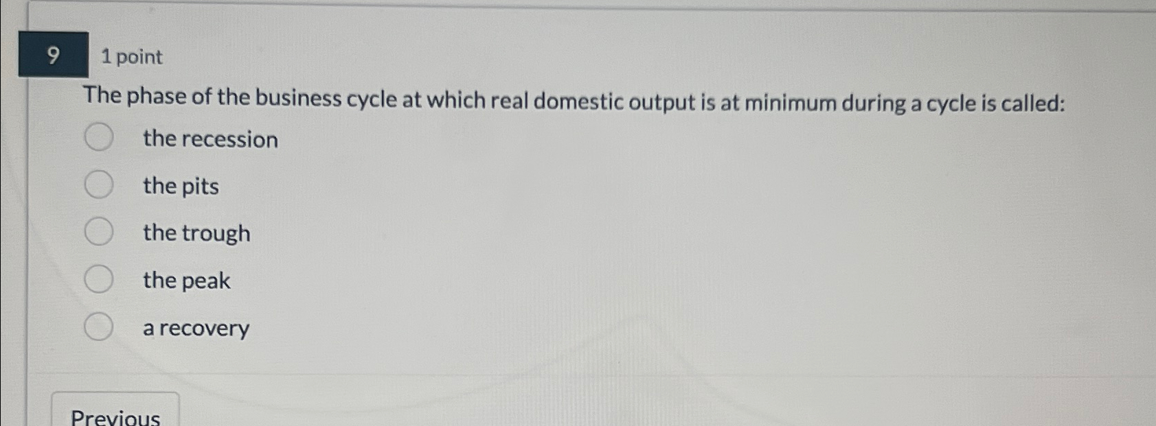 Solved 9 pointThe phase of the business cycle at which real | Chegg.com Solved 9 pointThe phase of the business cycle at which real | Chegg.com