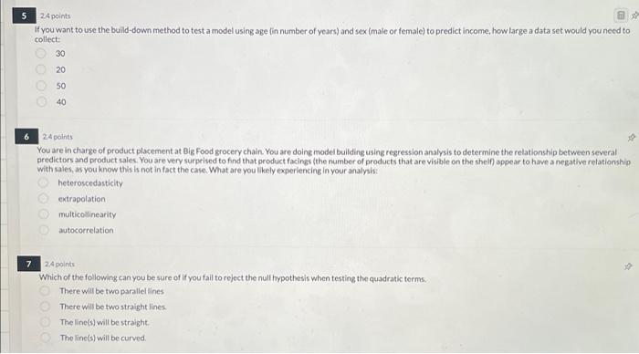 Solved 24 points If you want to use the build-down method to | Chegg.com