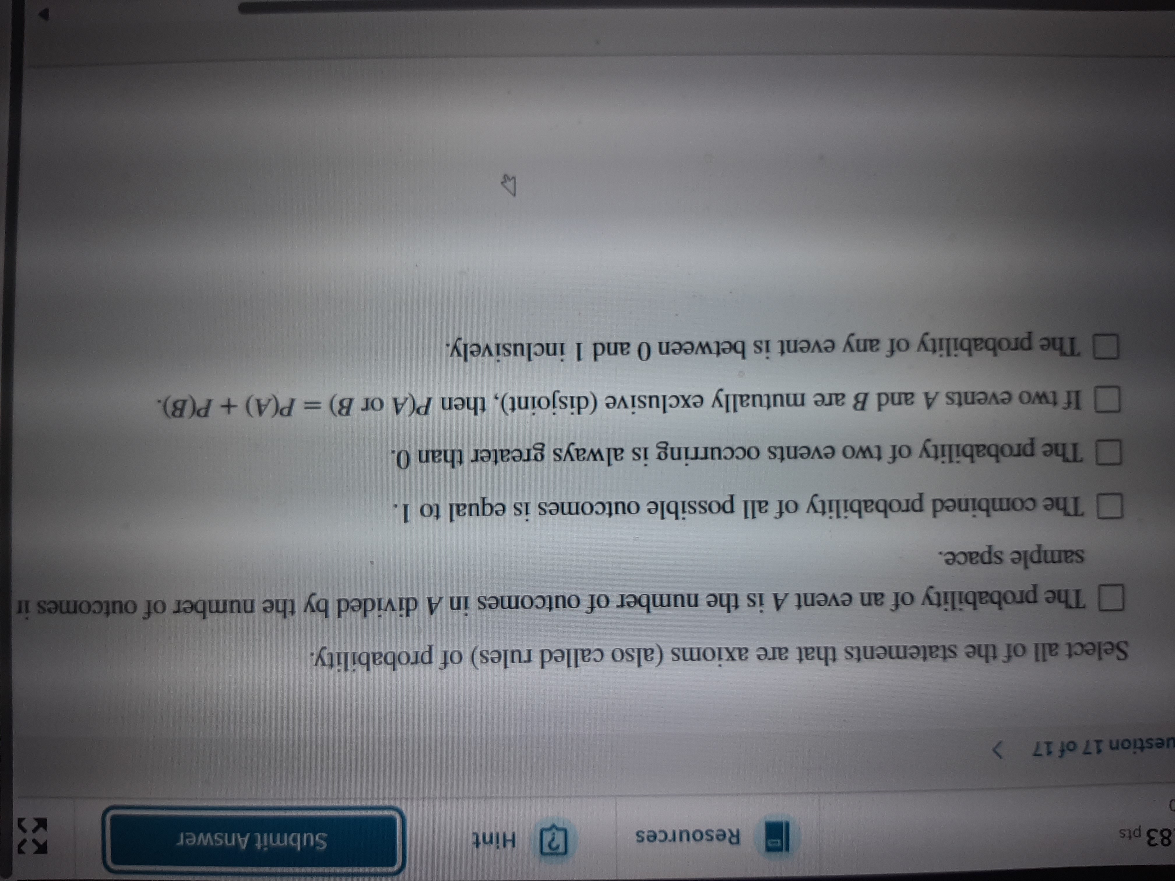 Solved Select all of the statements that are axioms (also | Chegg.com