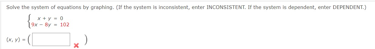 Solved Solve the system of equations by graphing. (If the | Chegg.com