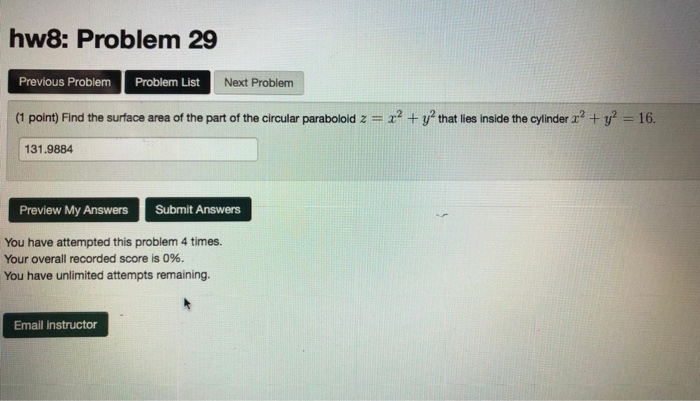 Solved hw8: Problem 29 Previous Problem Problem List Next | Chegg.com