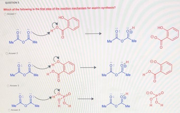 Solved QUESTION 7 Aspirin forms a beautifully colored blue | Chegg.com