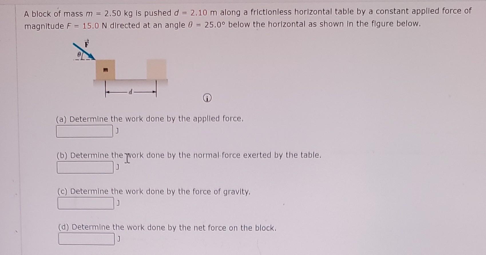 Solved inting from rest, a 5,40-kg block slides 2.70 m down | Chegg.com