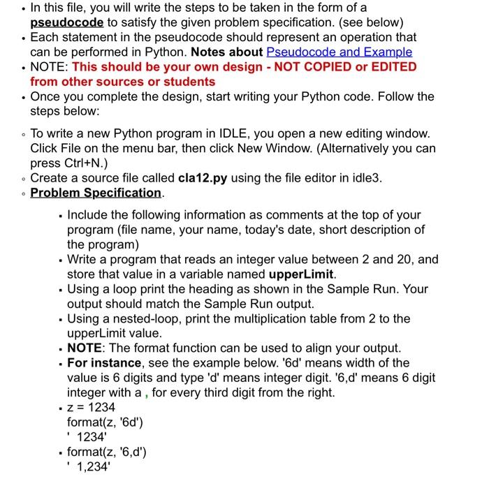 Solved • In this file, you will write the steps to be taken | Chegg.com