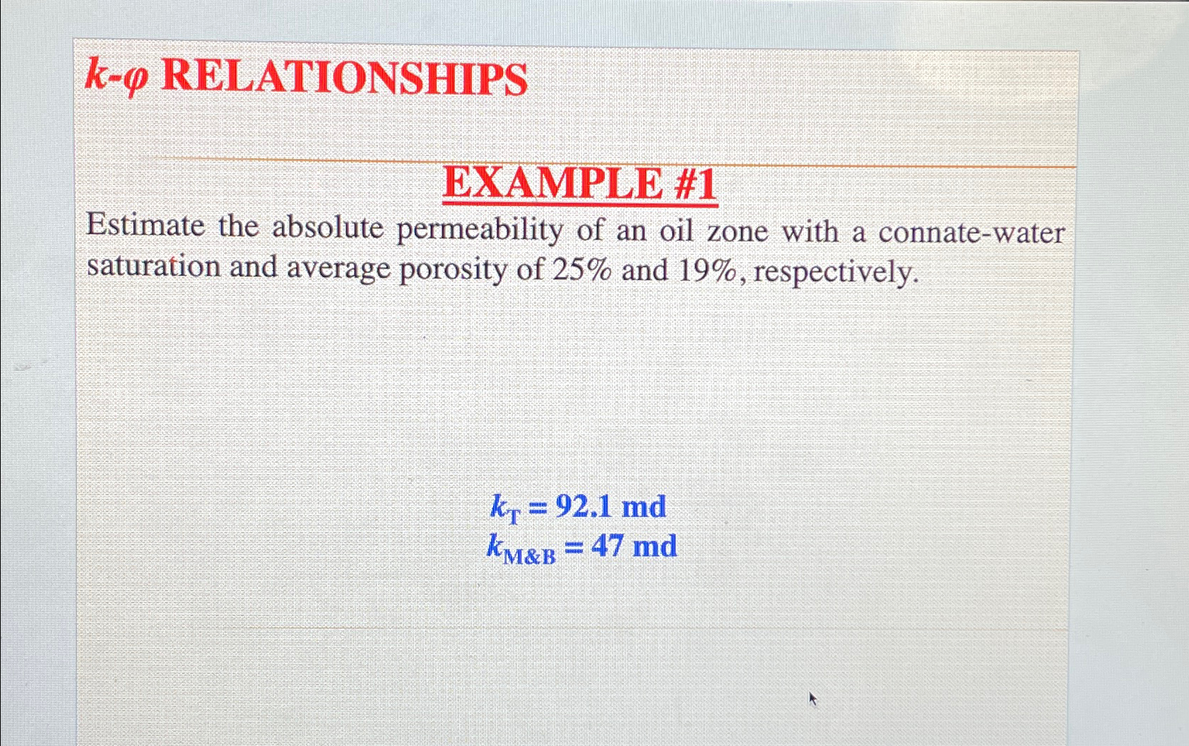 Solved k-φ ﻿RELATIONSHIPSEXAMPLE #1Estimate the absolute | Chegg.com