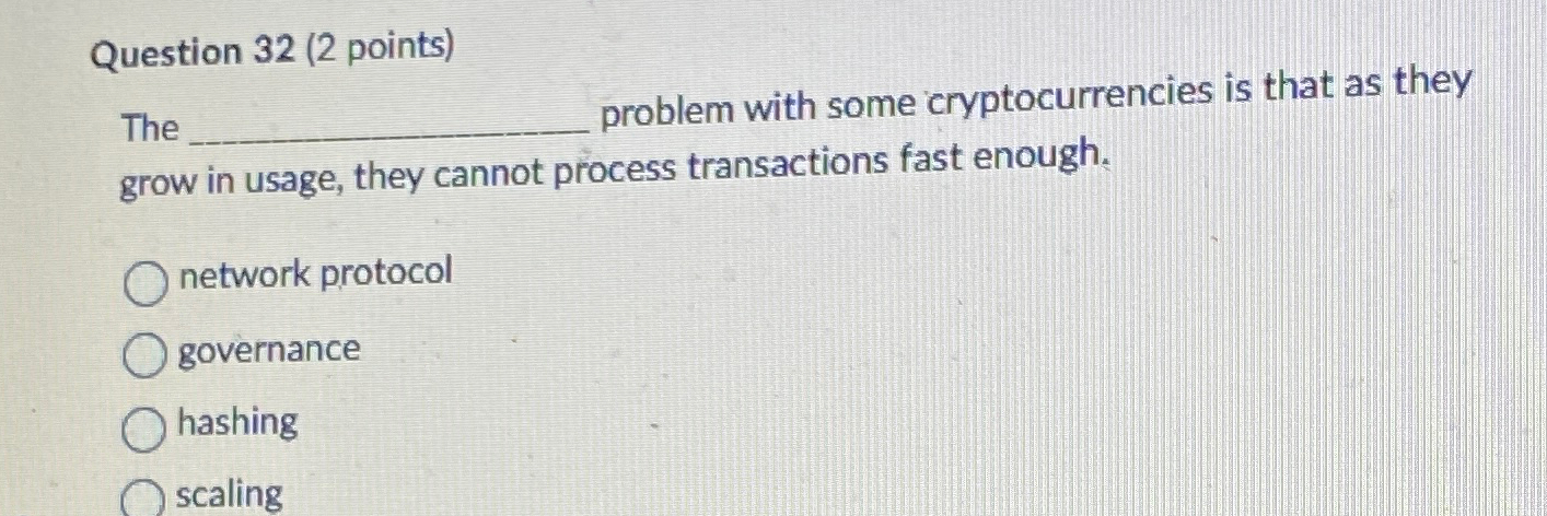 Solved Question 32 (2 ﻿points)The problem with some | Chegg.com