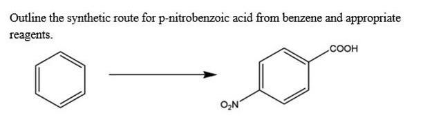 Solved Outline the synthetic route for p-nitrobenzoic acid | Chegg.com