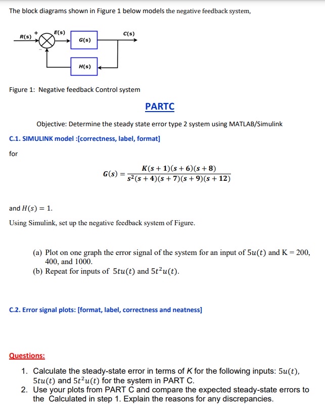 Solved The block diagrams shown in Figure 1 ﻿below models | Chegg.com
