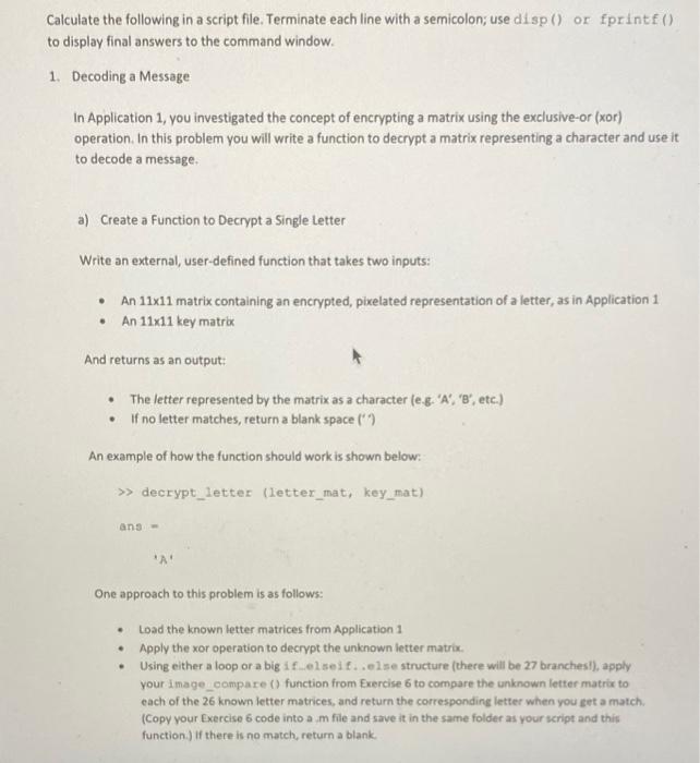 Solved Calculate the following in a script file. Terminate | Chegg.com