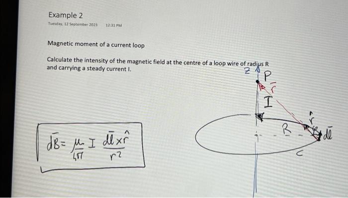Solved Magnetic moment of a current loop and carrying a | Chegg.com