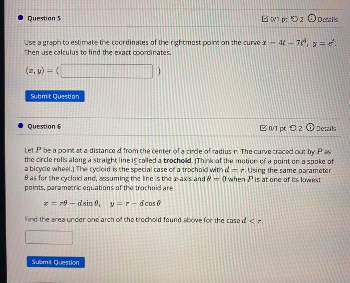 Solved Question 5 0/1 pt 2 Details Use a graph to estimate | Chegg.com