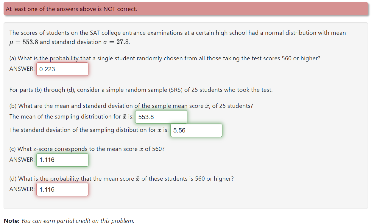 Solved The scores of students on the SAT college entrance | Chegg.com
