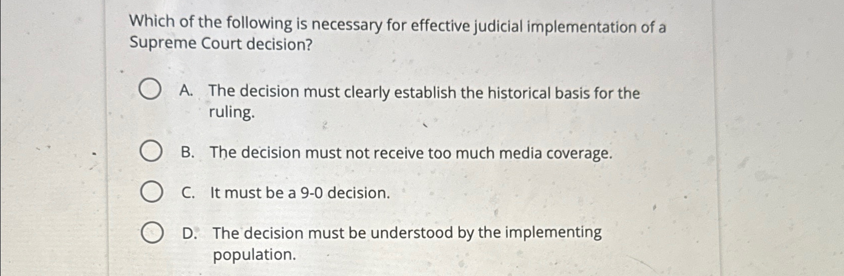 Solved Which of the following is necessary for effective | Chegg.com