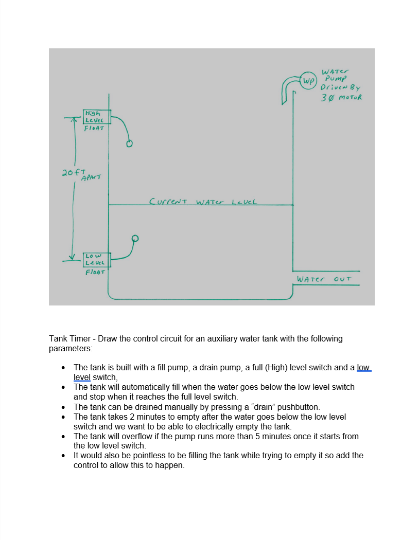 Solve with a control circuit drawing with appropriate | Chegg.com