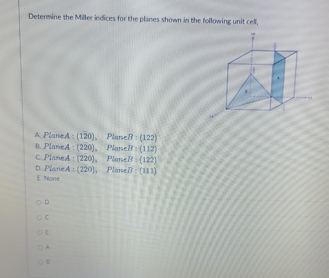 Solved Determine the Miller indices for the planes shown in | Chegg.com