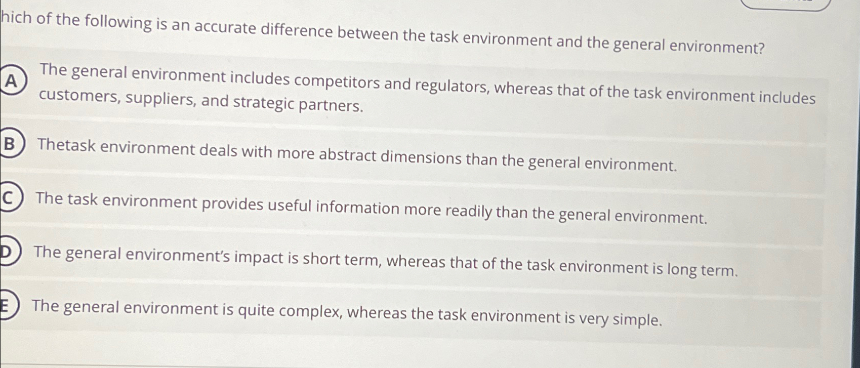 Solved hich of the following is an accurate difference | Chegg.com