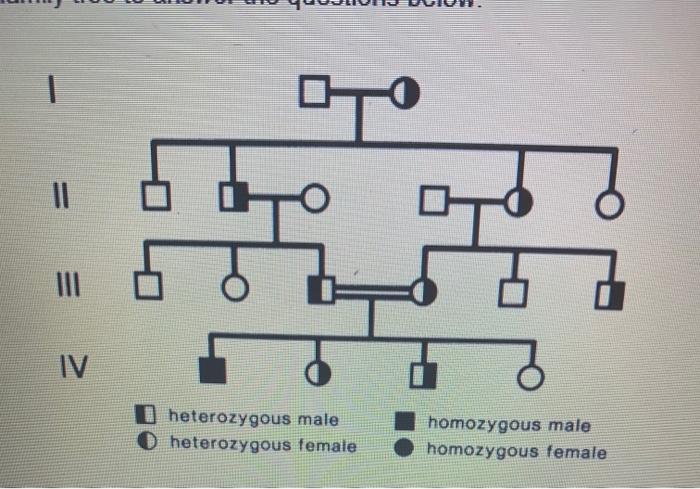 Solved Co IV heterozygous male O heterozygous female | Chegg.com
