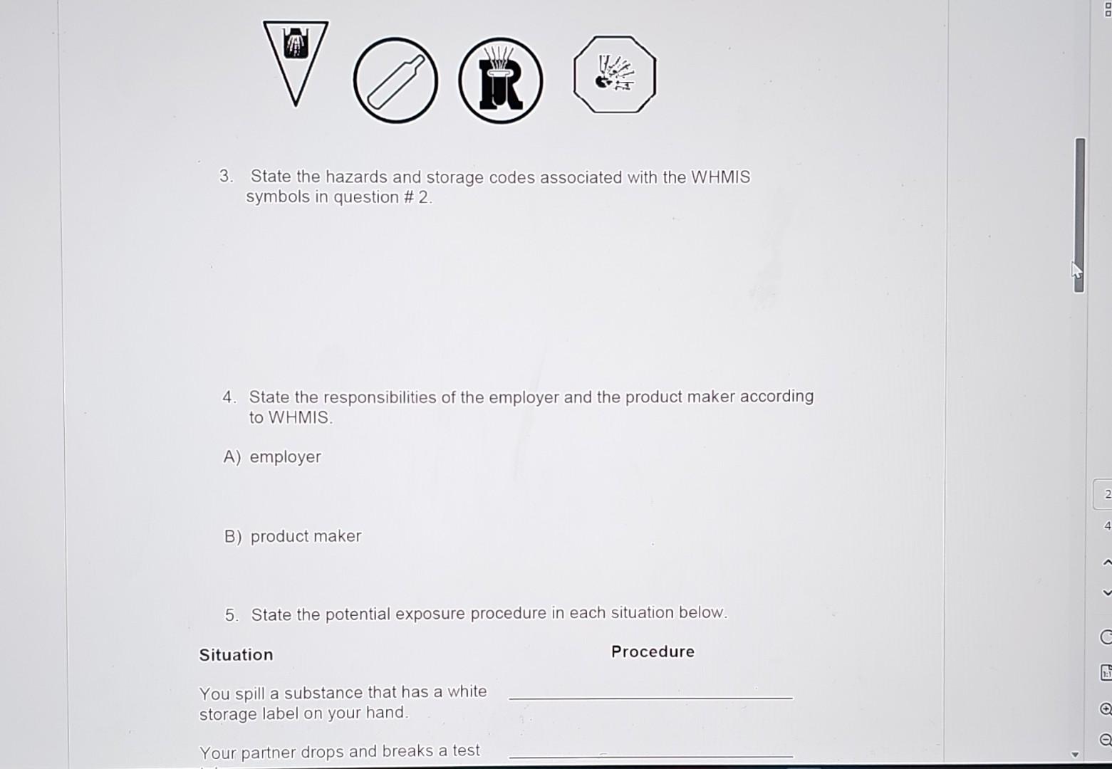 Solved 3. State the hazards and storage codes associated | Chegg.com
