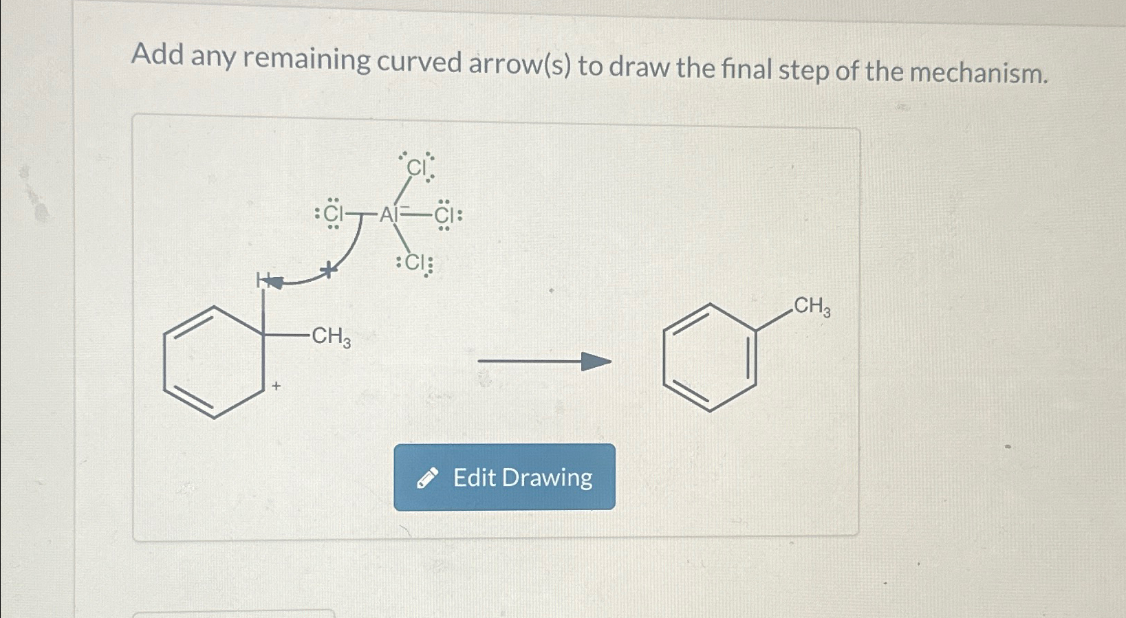 Solved Add any remaining curved arrow(s) ﻿to draw the final | Chegg.com