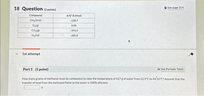 Solved 18 Question (2 points) 1st attempt Part 1 (1 point) | Chegg.com