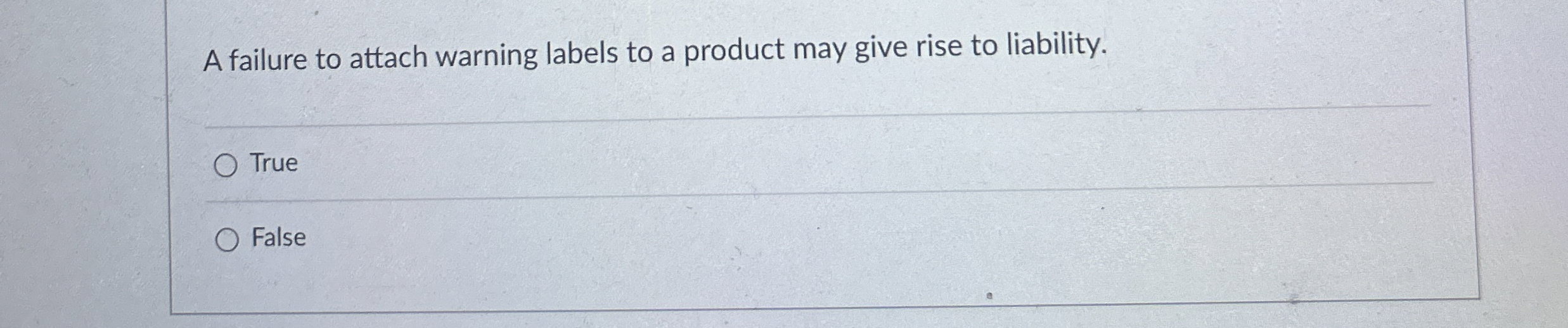 Solved A failure to attach warning labels to a product may | Chegg.com