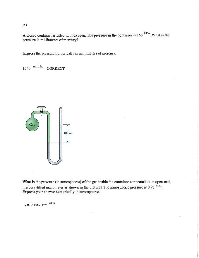 Solved A closed container is filled with oxygen. The | Chegg.com