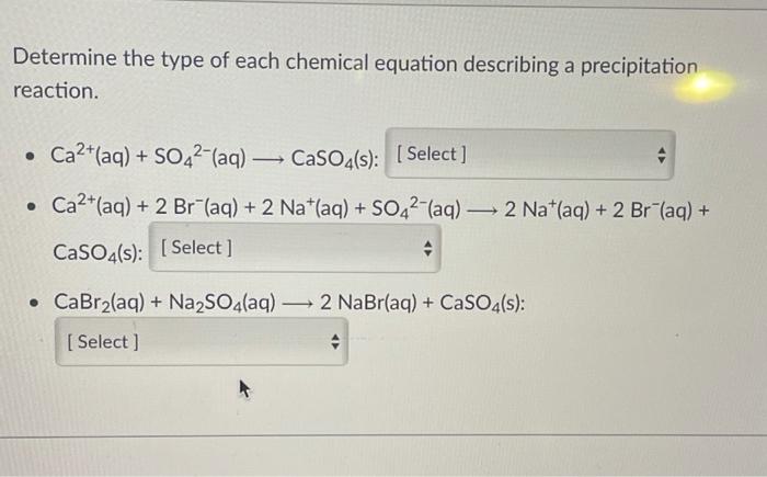 Solved Determine the type of each chemical equation | Chegg.com