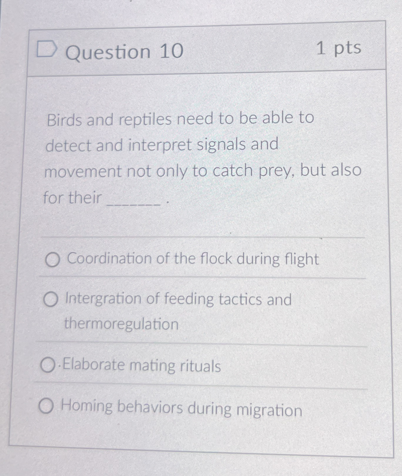 Solved Question 101 ﻿ptsBirds and reptiles need to be able | Chegg.com